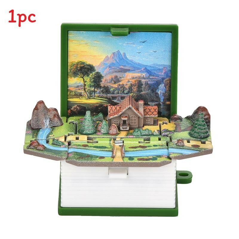 3d pop up scene toy book keychain with panda design for mind relaxation and gift for teens style 22