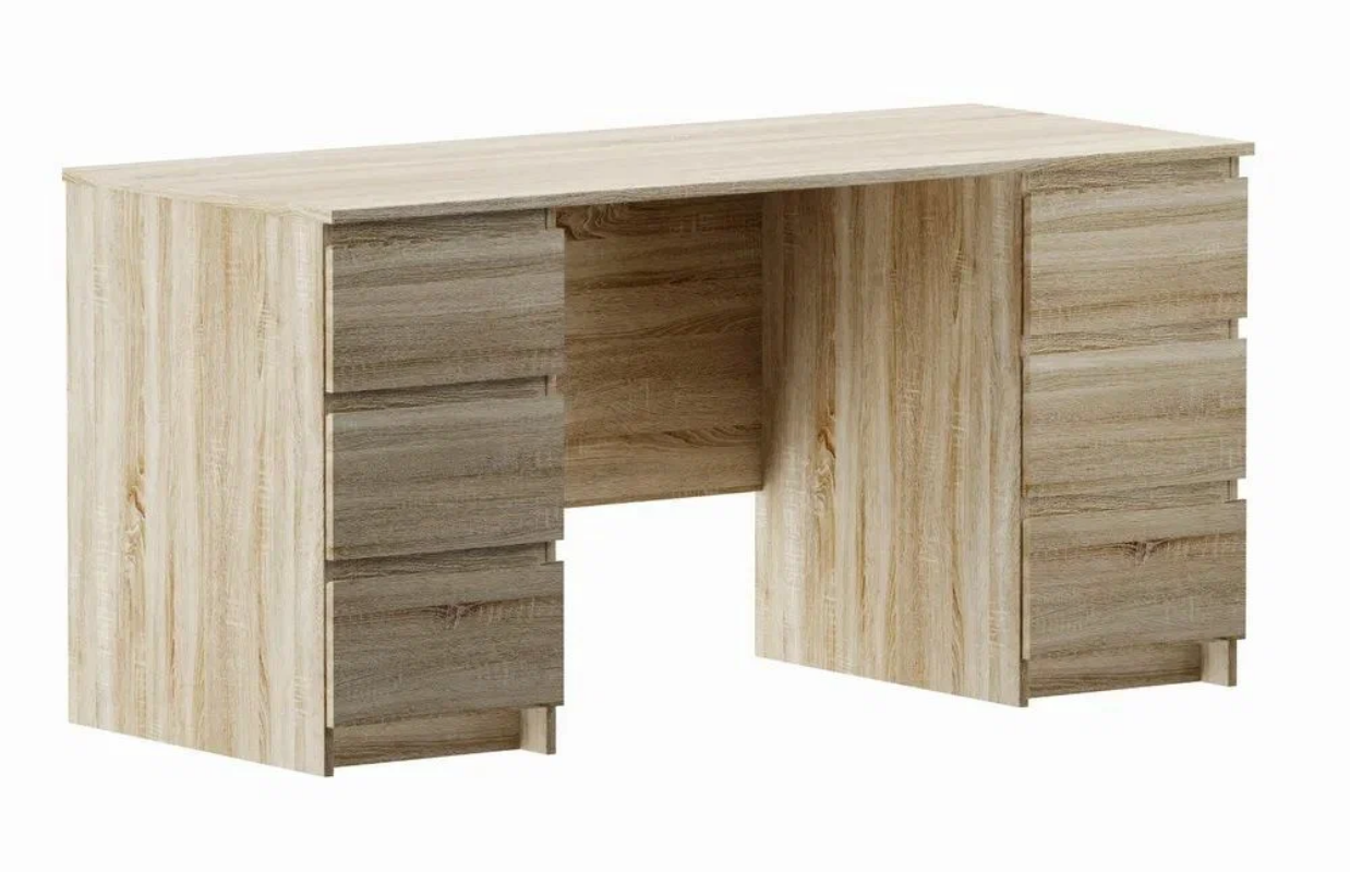 Стол письменный ГУД лакк "кастор", 6 ящиков, 151 х 65 см, цвет: сонома RU