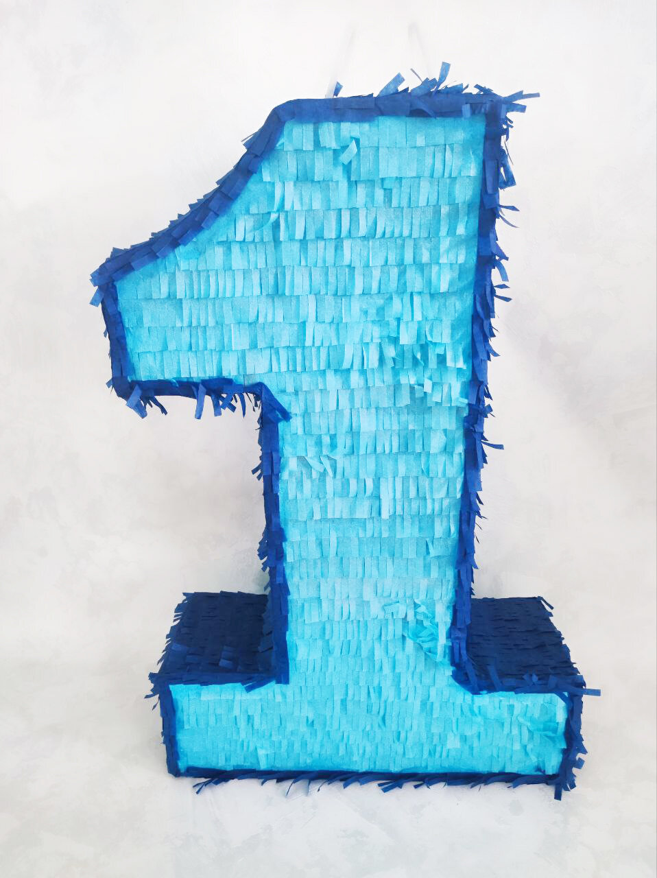 Пиньята Цифра 1 Голубой, синий без наполнения для празднования Дня Рождения