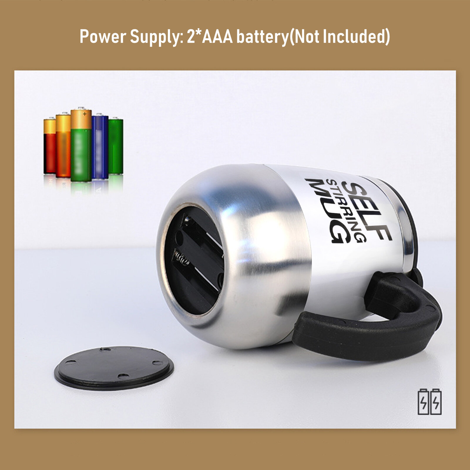 400 мл кружка с крышкой и функцией автоматического перемешивания, электрическая чашка из нержавеющей стали для кофе, молока, какао, горячего шоколада, чая