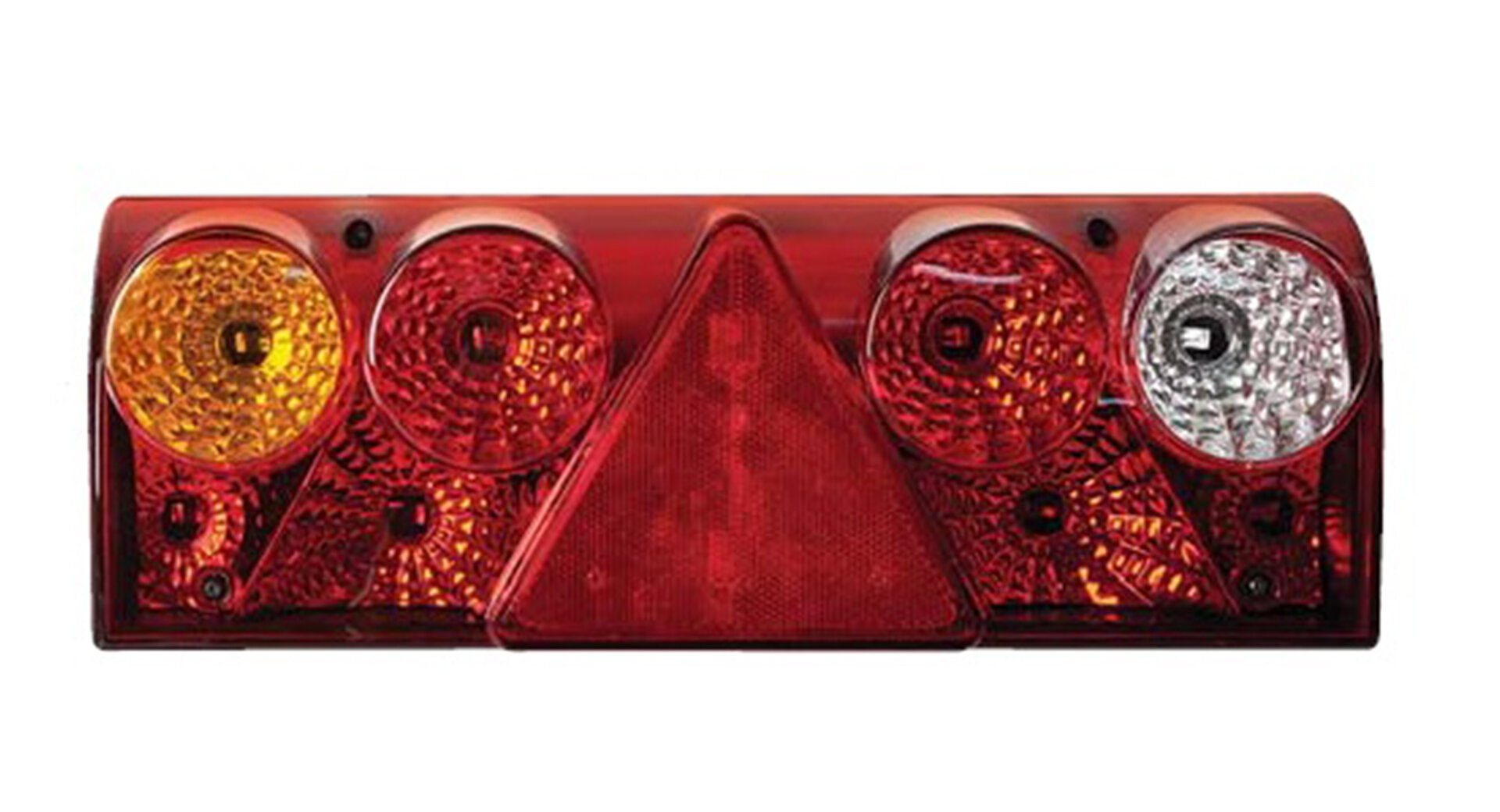 Стекло фонаря прицепа левое с кругляками желто-белое ISIKSAN 5000CS LH. Подходит для SCHMITZ, левое.