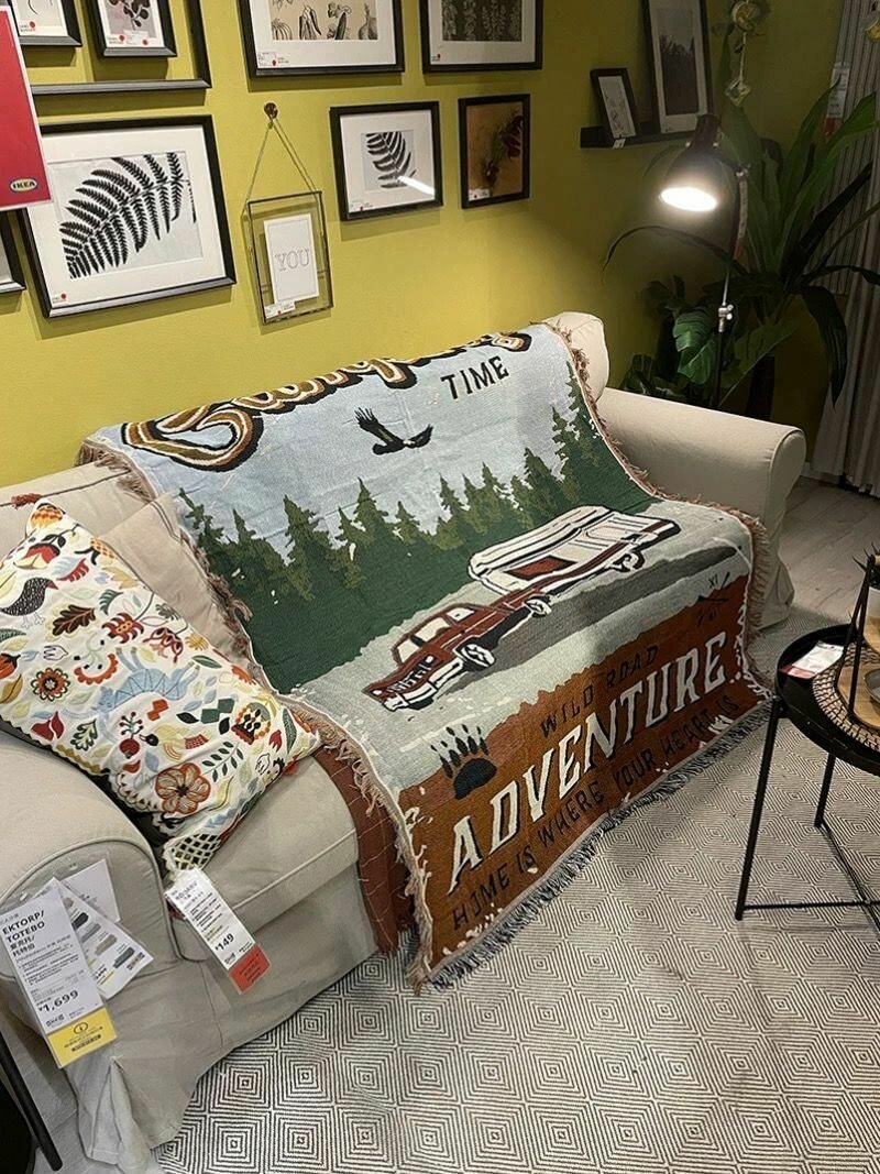 Adventure, Плед-пончо, Диванное одеяло, Походное одеяло, 130x160cm