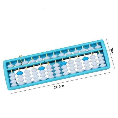 Детские счёты "Абакус" 13-разрядные с кнопкой сброса / Обучающая игра на логическое мышление по методике Монтессори для детей/ Счетный материал для изучение чисел и развития мелкой моторики