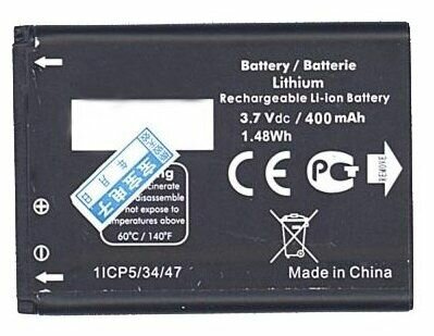 Аккумулятор для сотового телефона Alcatel CAB0400000C1, CAB22B0000C1, CAB22D0000C1, TLi004FA, 3.7V, 400mAh, код mb016432