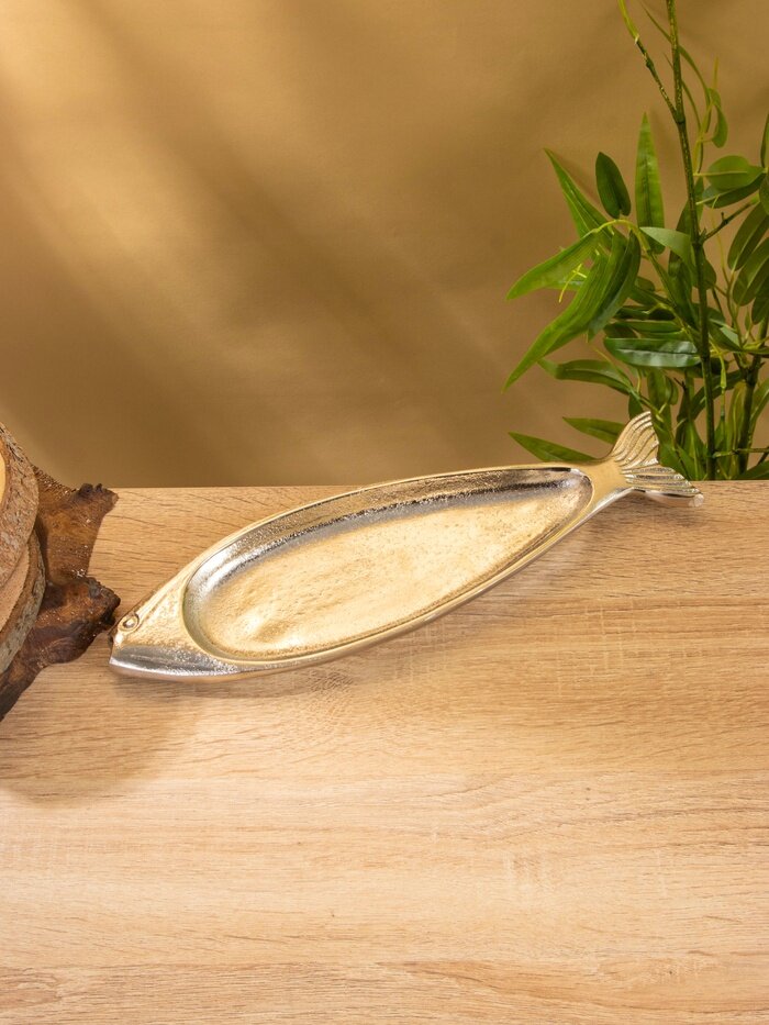 Блюдо сервирочное "Рыбка" алюминий 32х9х1,5 см 10653482