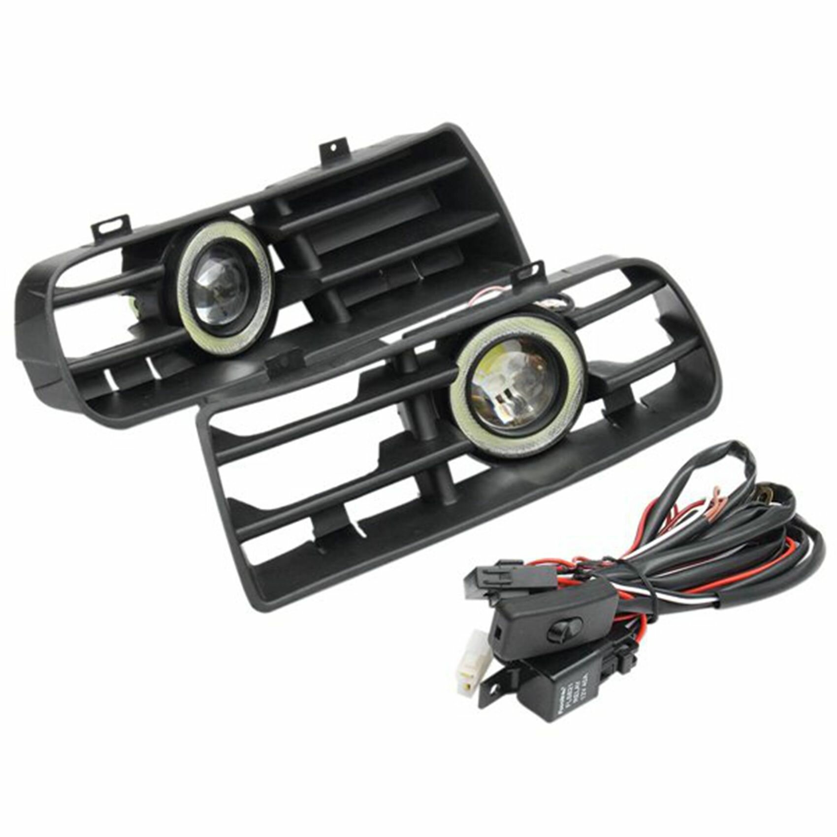 Пара противотуманных фар с решеткой и проводом для Volkswagen Golf MK4 1998-2004