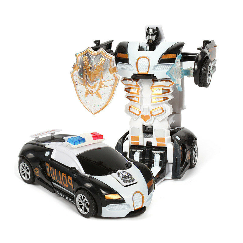 Детская быстрая игрушечная машина с однокнопочной трансформацией и ударостойкостью