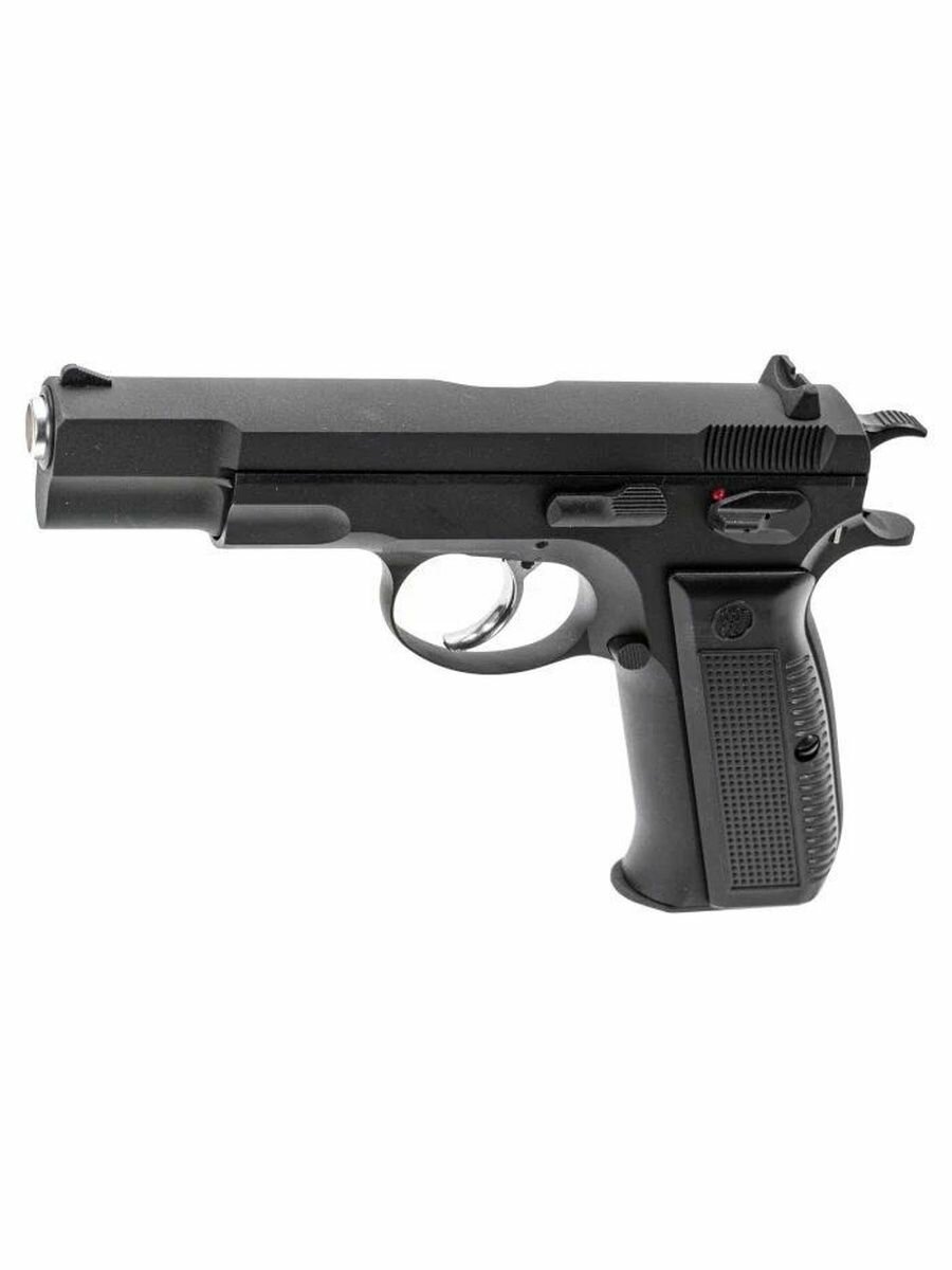 Пистолет пневм. KJW CZ75 Black GBB, черный, металл KP-09