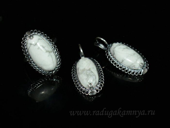 Серьги, кахолонг