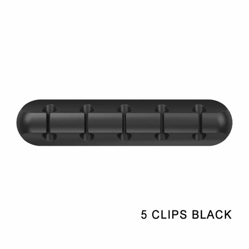 Силиконовый органайзер для USB-кабеля, устройство для намотки кабеля, аккуратные black 5 Channel