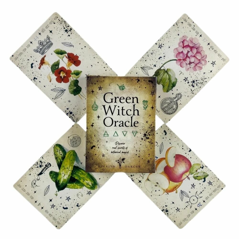 Карты таро Оракул Зеленая Ведьма/Green Witch Oracle Cards,44 шт