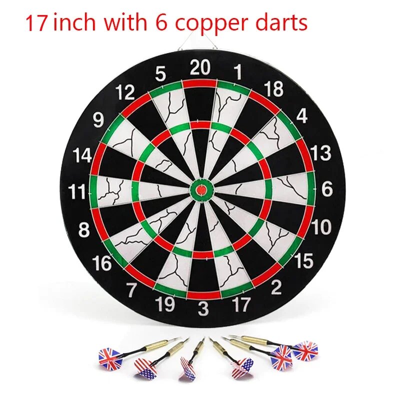 Профессиональная флокированная доска для дартса 15-17 дюймов с 6 дротиками 17 inch