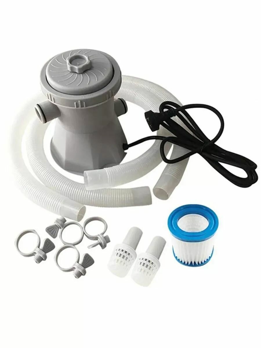 Насос-фильтр для бассейна для очистки воды в каркасных и надувных бассейнов, 6000 л/ч