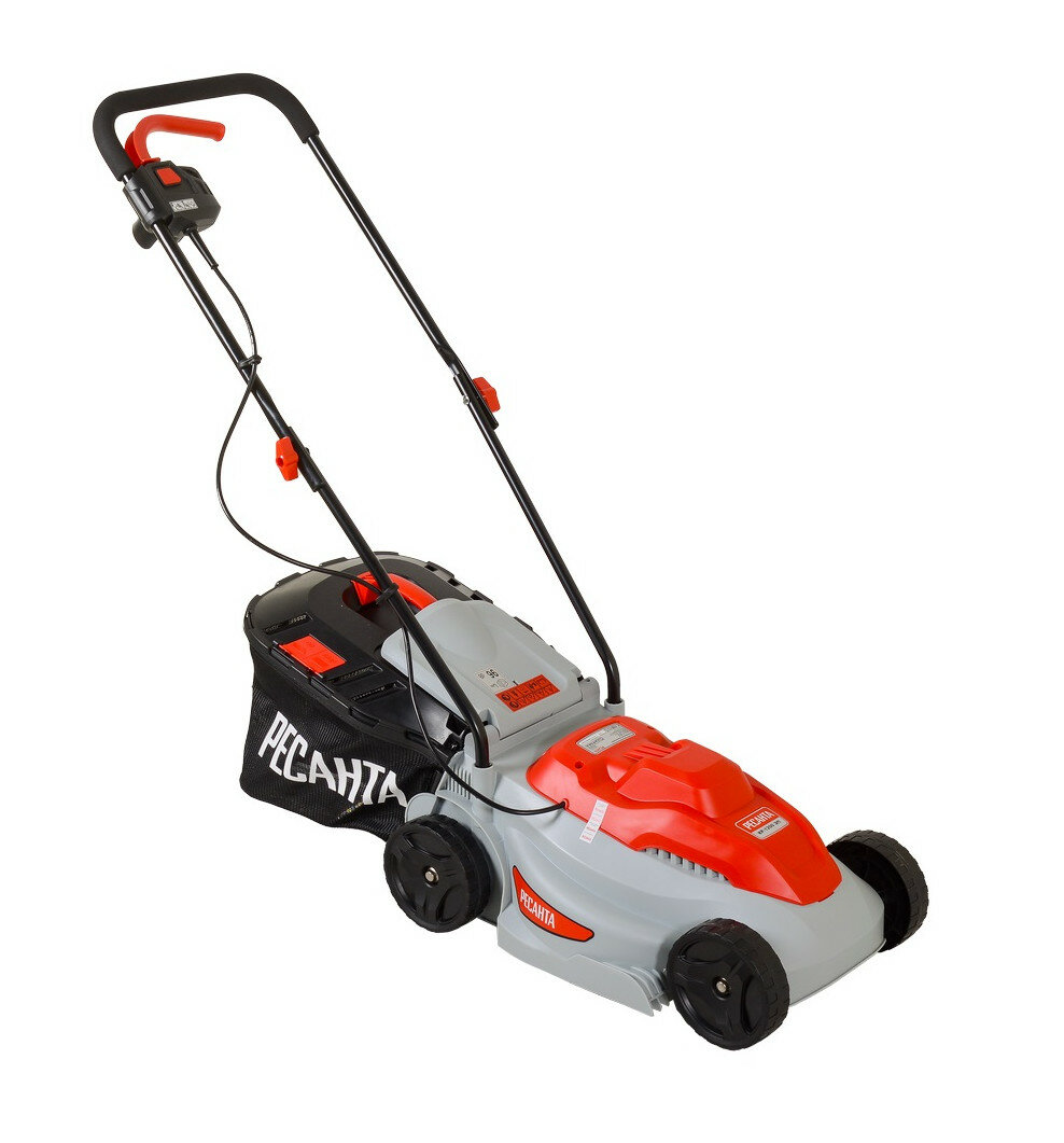 Газонокосилка Ресанта КР-1200 ЭП, электрическая, ширина скашивания 32 см, мощность 1200 Вт