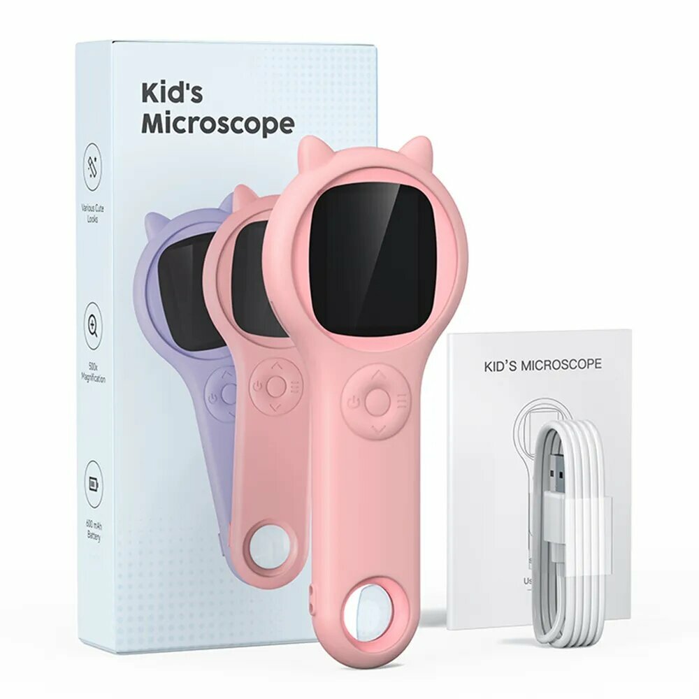 Kid Microscope Lins Science Education Toy 500x ручные карманные комплекты