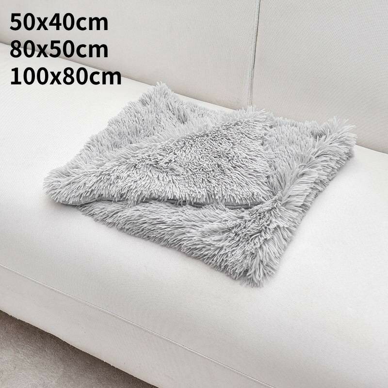 Plush pet blanket for dogs and cats brand, gray 50x40cm, soft comfortable material, high quality