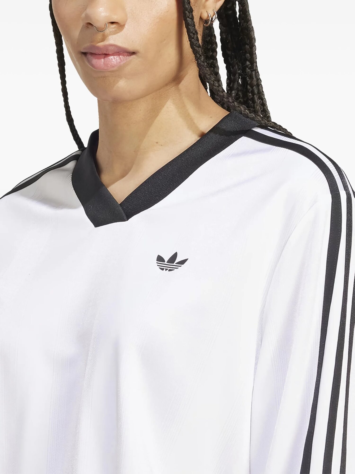 Топ adidas V-, размер 4 UK, белый — фото 1