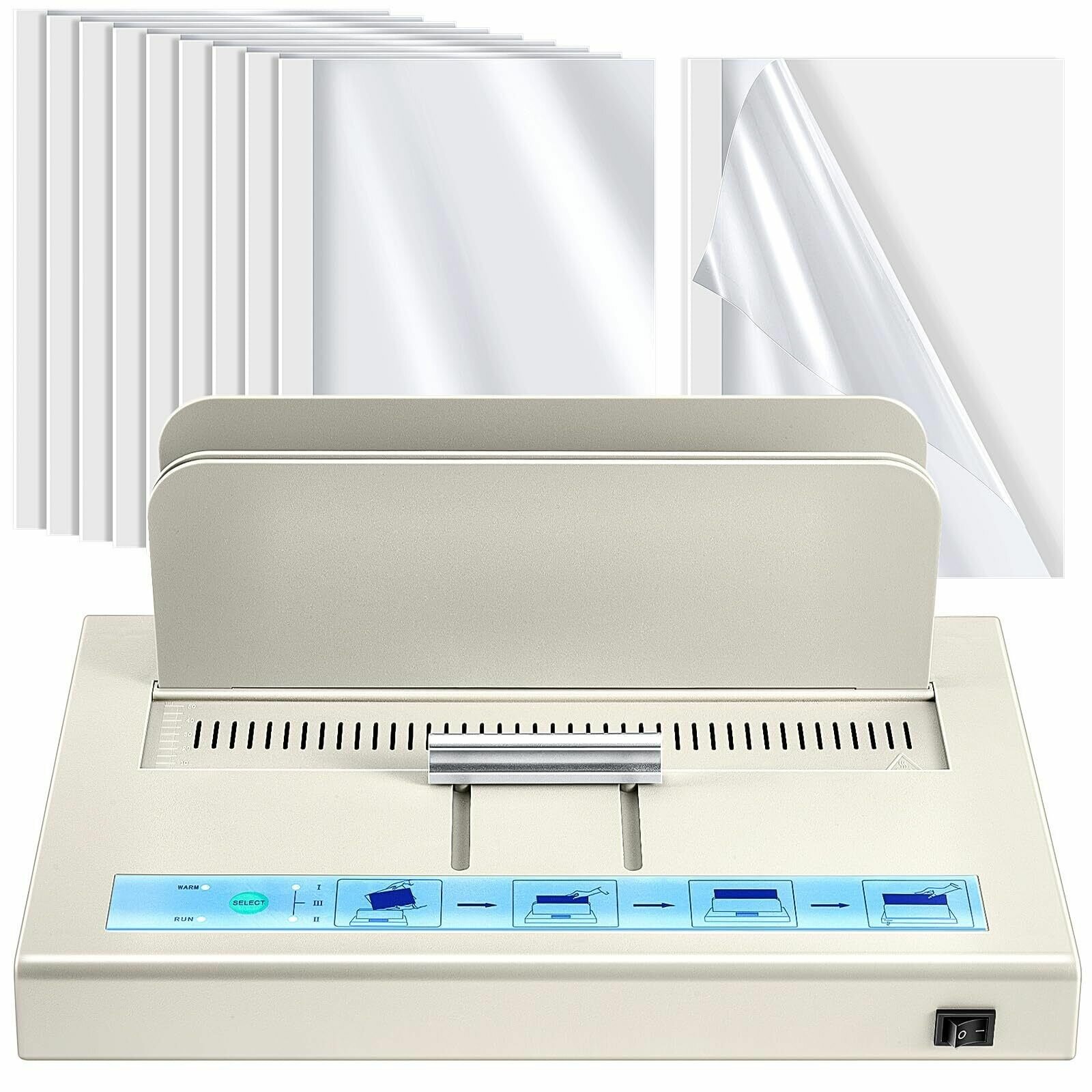 Термобильная машина 220 В, емкость 500 листов, материал для переплета книг от 1 до 50 мм, толщина переплета A3/A4/A5, термобильная папка для документов с