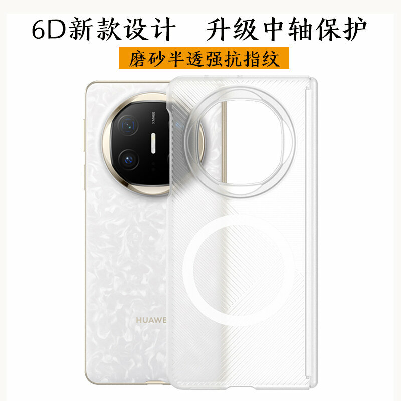 Чехол для Huawei Mate X6/Хуавей Мате X6, soft touch, чехол-кардиомонитор, полиуретан (PU), защита камеры, ударопрочный, усиленные углы, Huawei, Huawei Mate X6, white