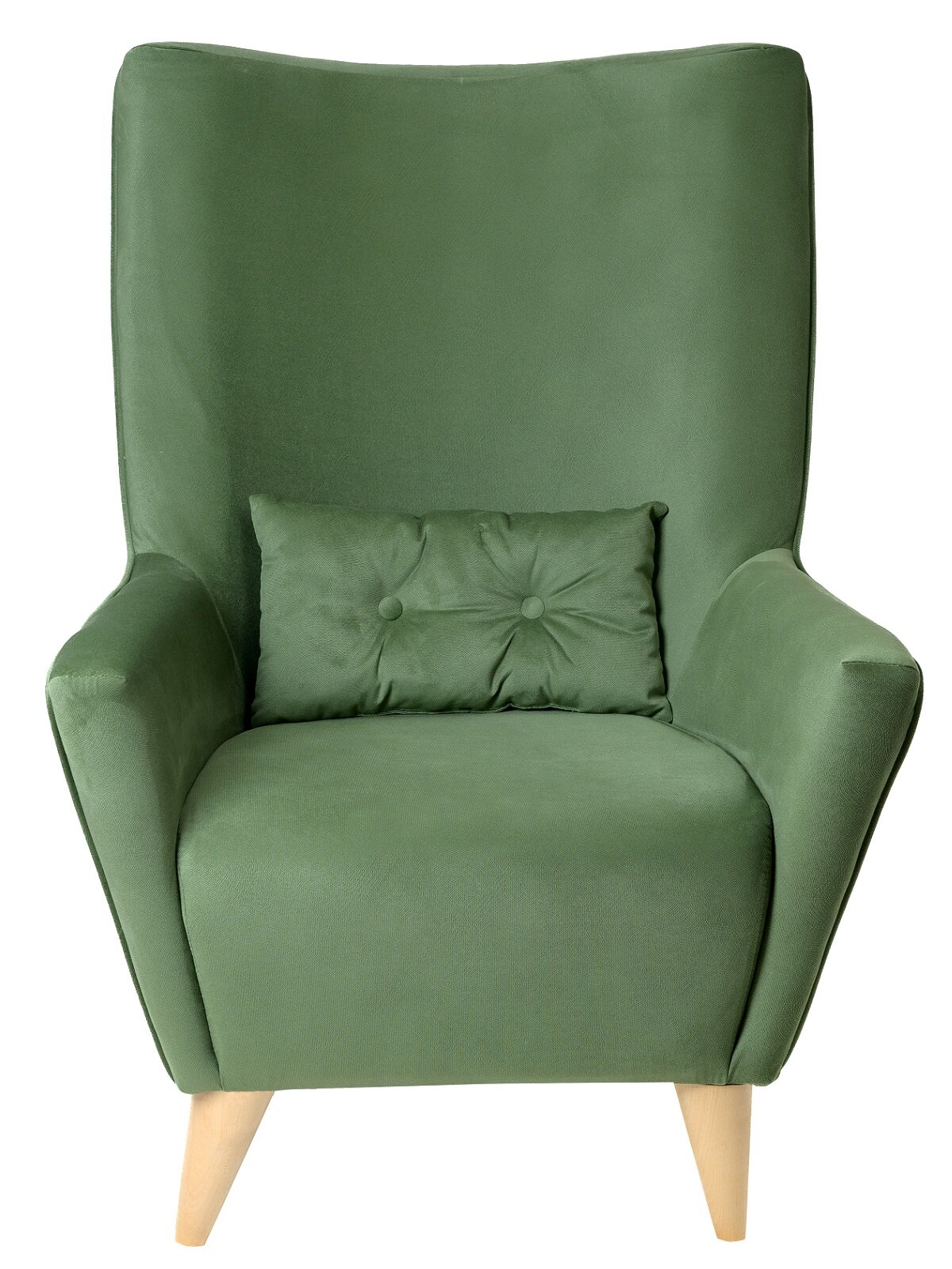Кресло КР Турин с мягкой подушкой, 780*900*1090, велюр зеленый