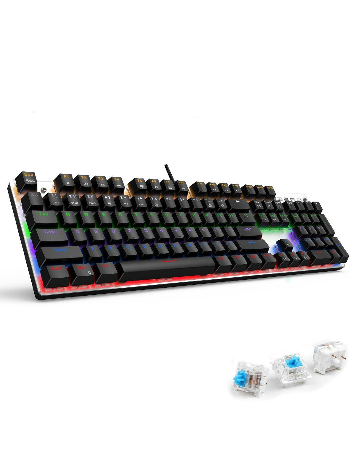 Gaming Mechanical Keyboard Game Anti-ghosting USB Blue Black Red Switch Backlit USB Wired Keyboard For Gamer Keyboards