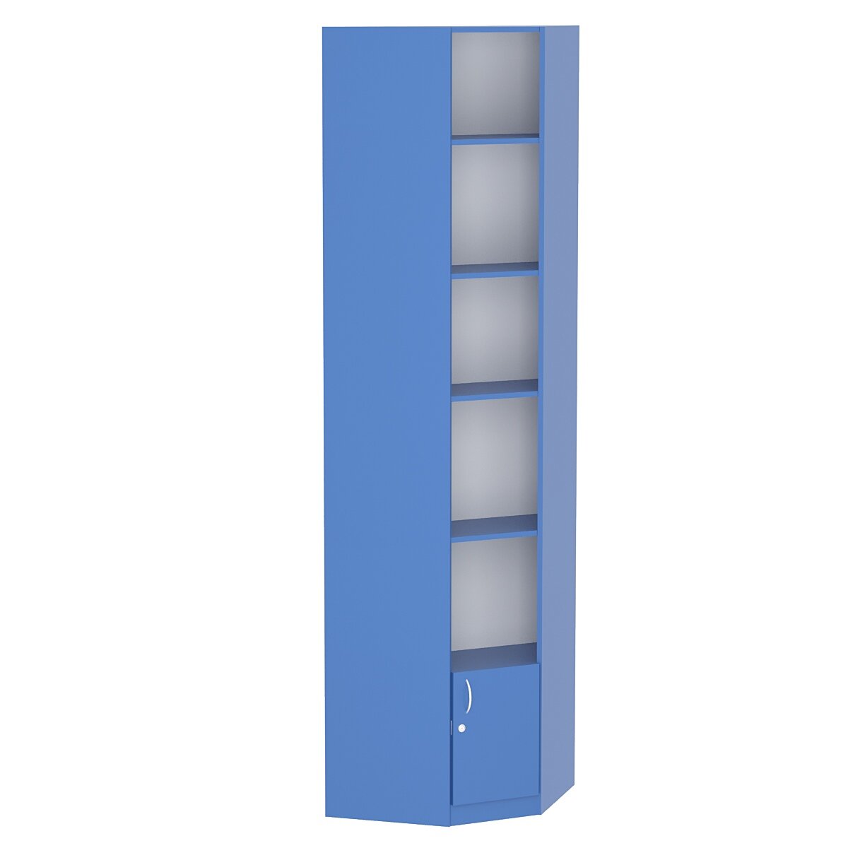 Стеллаж угловой из ДСП серии Эконом №5-400 с дверкой 410 мм, Делфт голубой U525 ST9