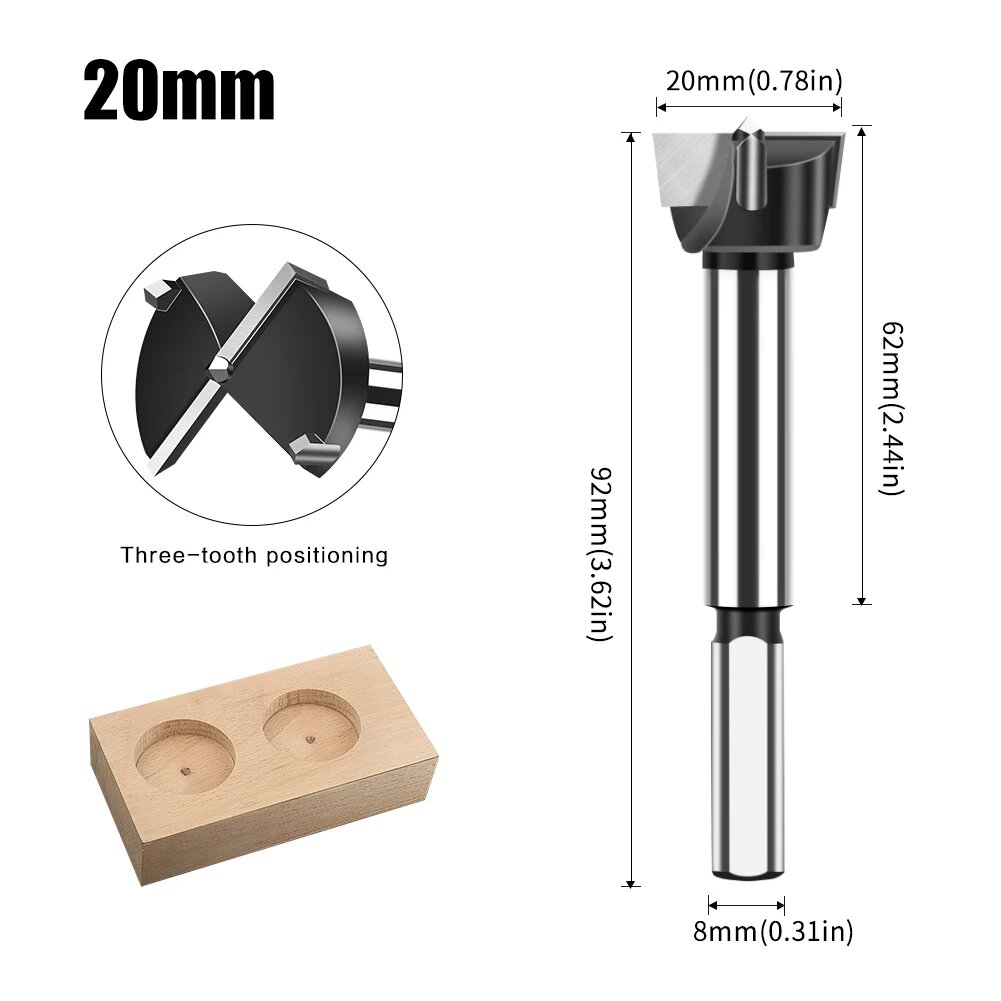 Корончатое сверло Форстнера JGZUI 12-60 мм 20mm