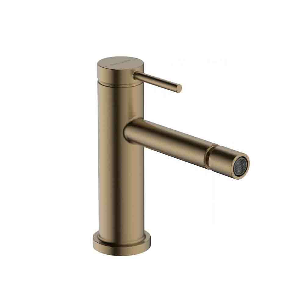 Смеситель для биде Hansgrohe (Хансгрое) Tecturis S со сливным гарнитуром 73201140 шлифованная бронза