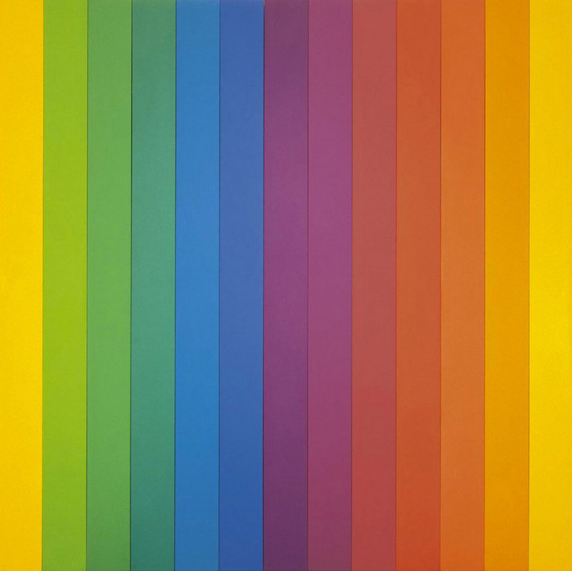 Плакат, постер Элсворт Келли. Цветные полосы на бумаге, размер 21х30см