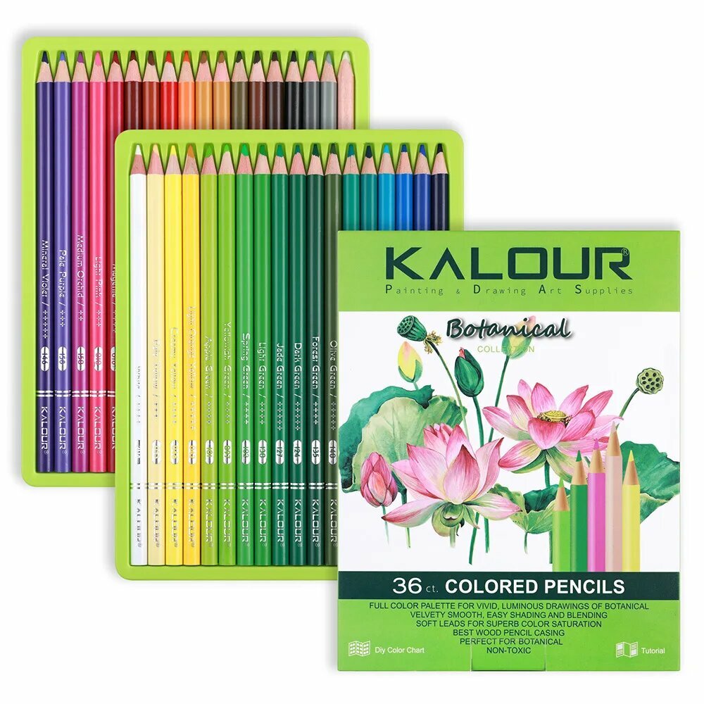 Kalour PDAS набор цветных карандашей 36 шт. Botanical 36pcs Set