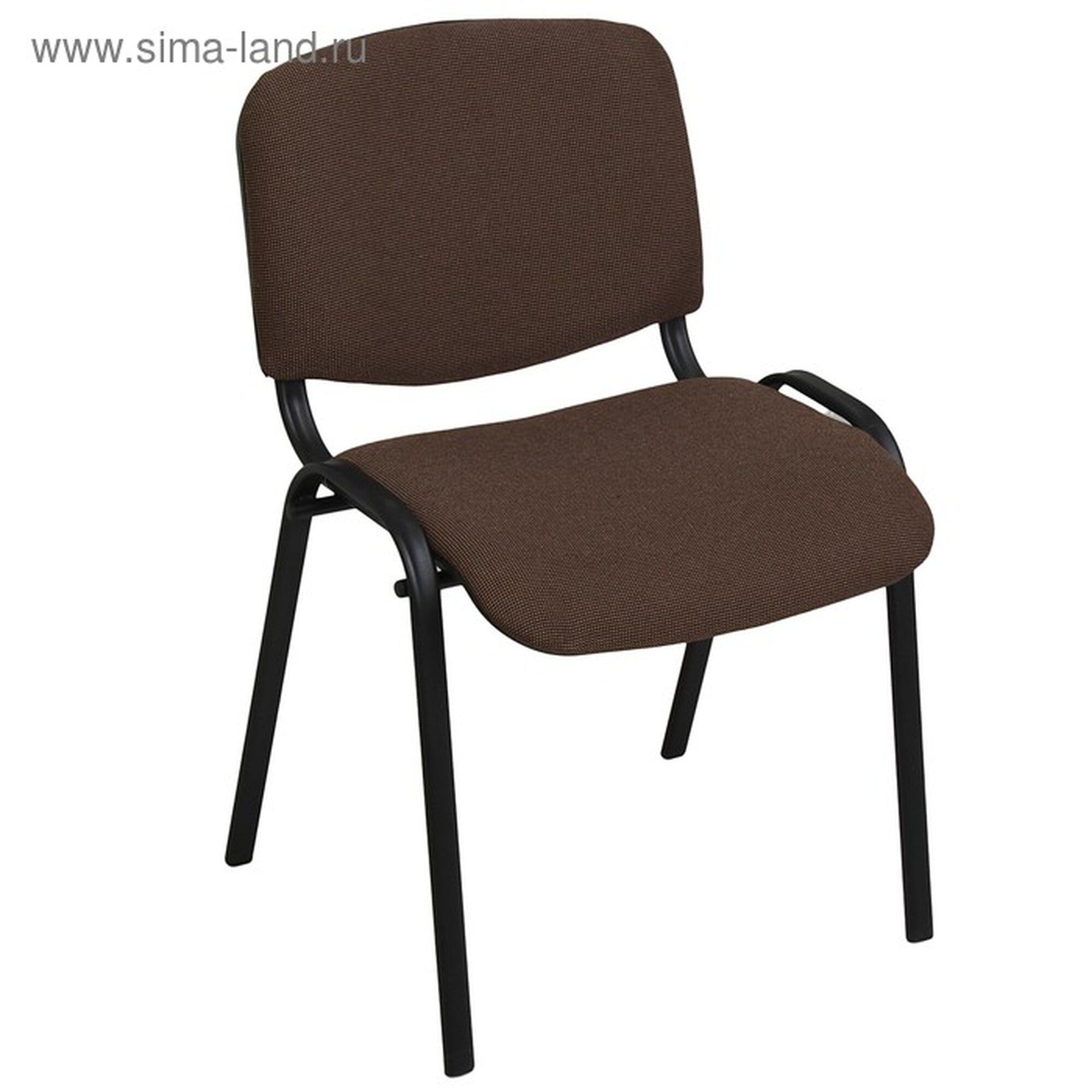 Стул Клик Мебель "изо", каркас черный, обивка коричневая, текстиль, металл, 1 шт