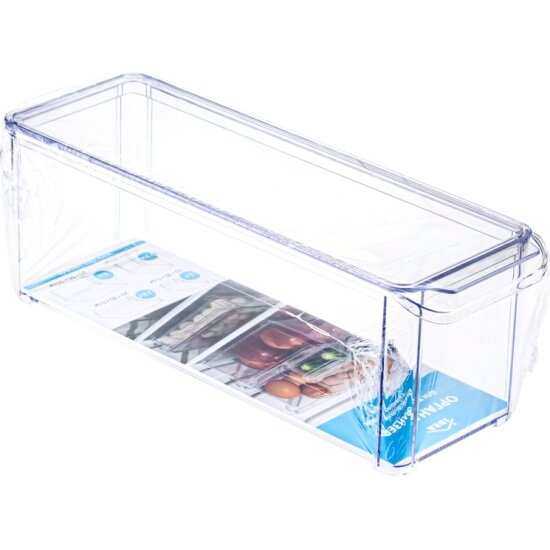 Органайзер Idea для холодильника 10х30х10см с крышкой М 1585 Прозрачный