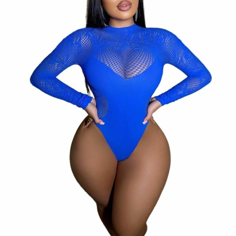 Женский сетчатый боди с длинными рукавами, Сапфира