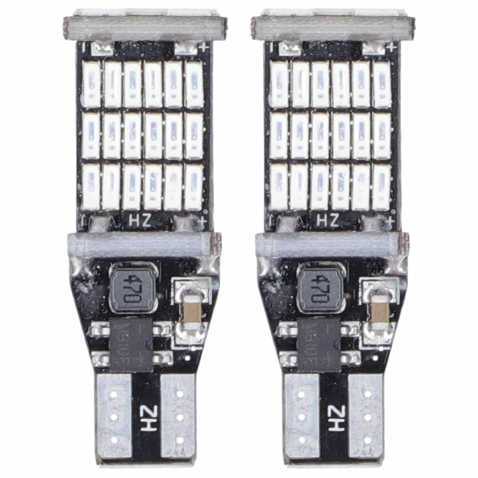 2 LED лампы заднего хода T15 W16W, синий свет