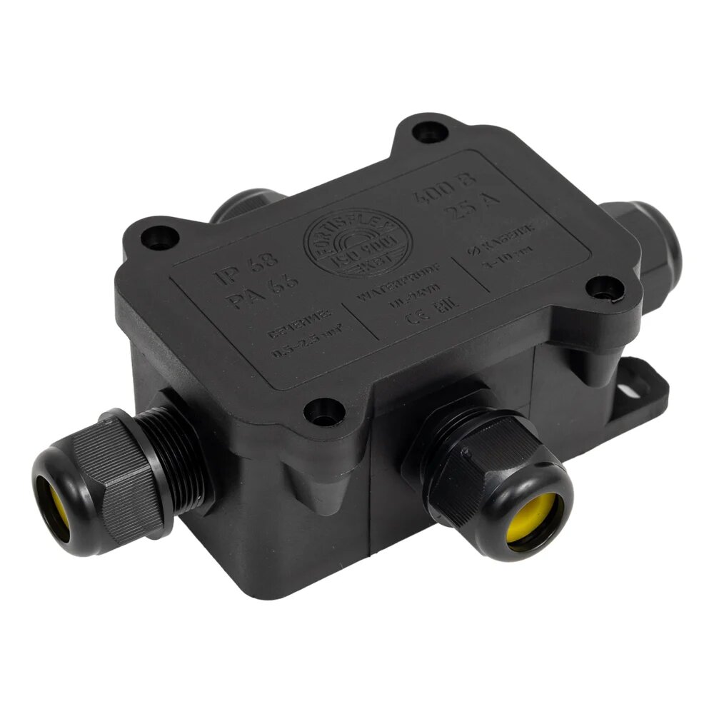 Распределительная коробка FORTISFLEX герметичная mg box s-4 ip68 89511, - черный