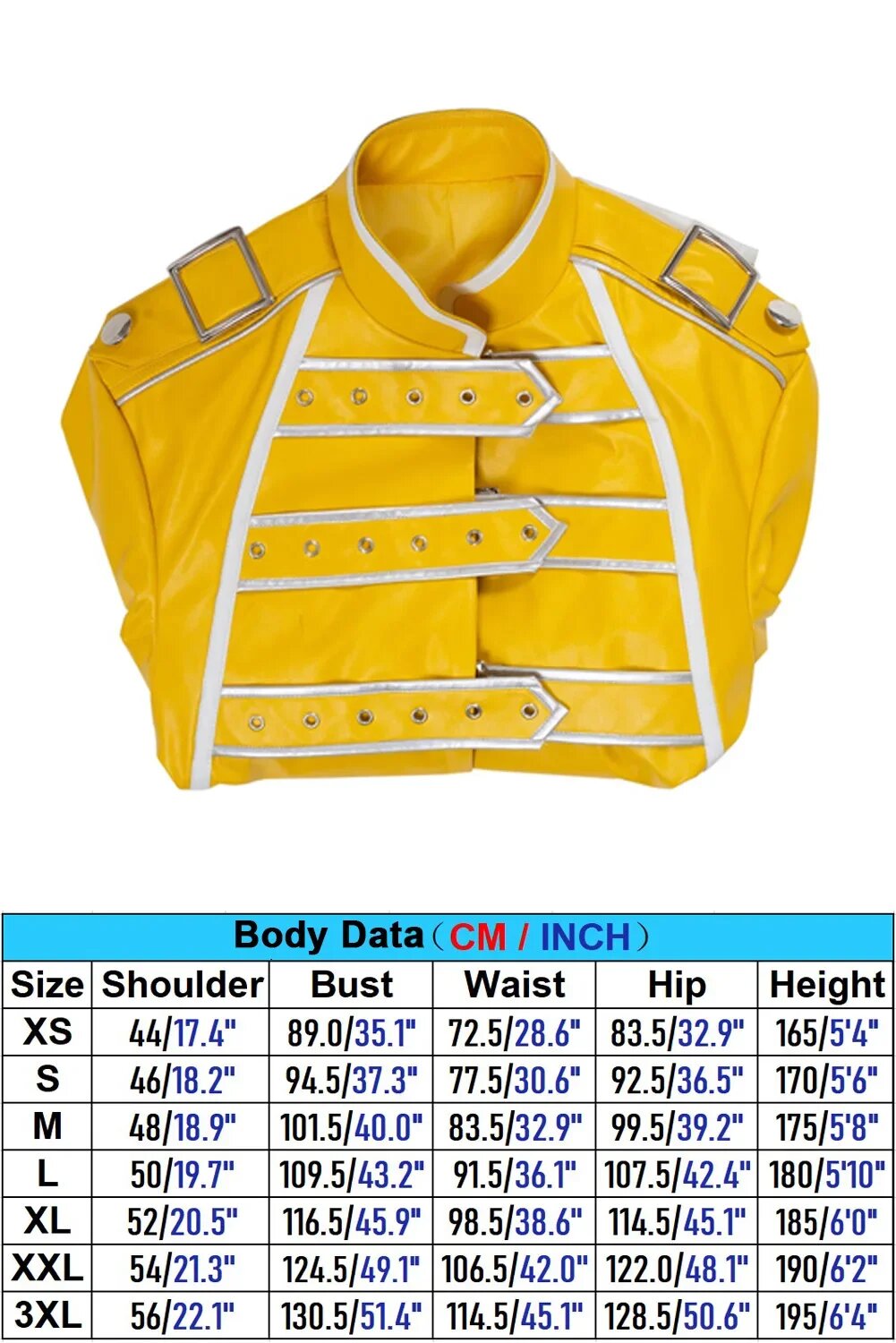 Косплей костюм Фредди Меркьюри желтый XXL