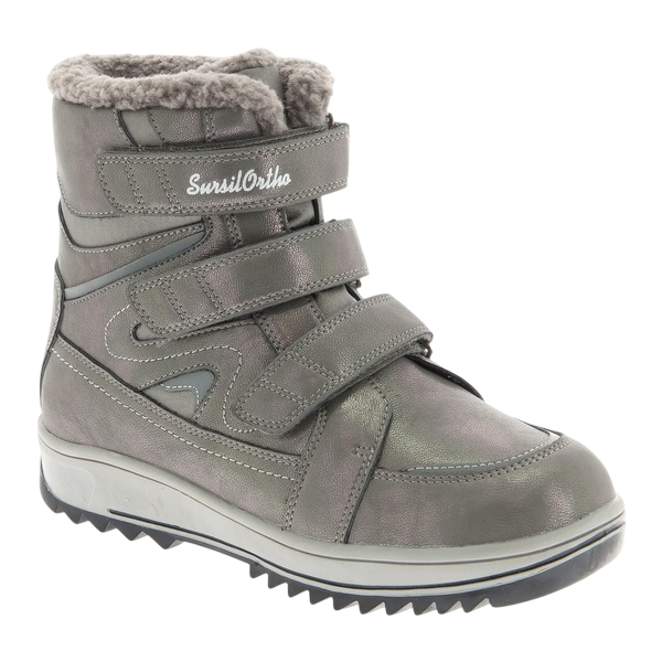 Обувь сурсил ортопедическая малосложная детская (ботинки шерсть) арт. A35-100-4 серый р.39