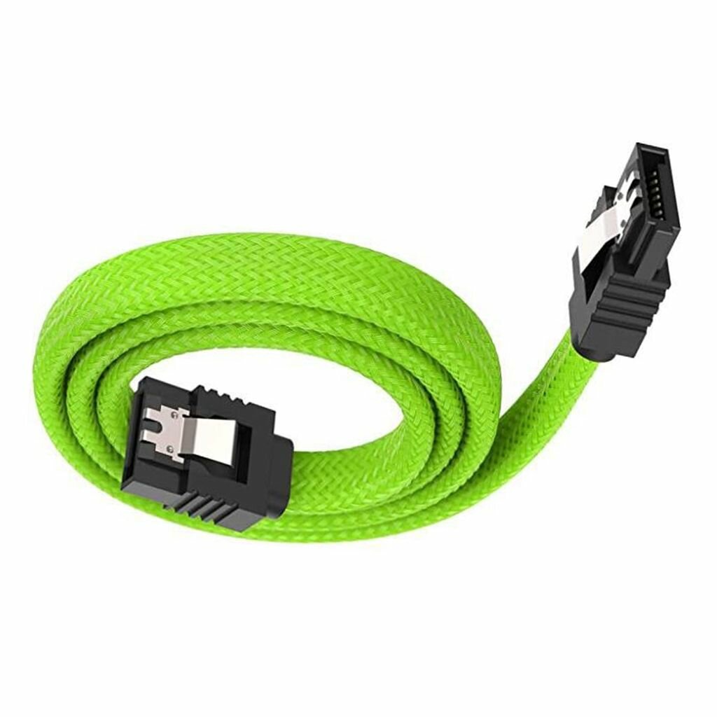 Последовательный кабель для передачи данных твердотельного накопителя SATA3.0 6 ГБ 50 см травянисто-зеленого цвета