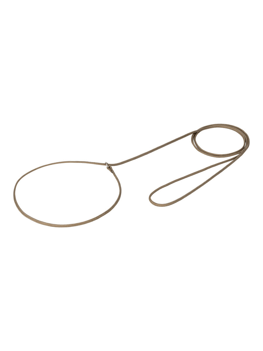 Поводок-удавка с кольцом для собак ZooOne, круглый, ширина 3 мм, длина 150 см (оливковый), 74-2397