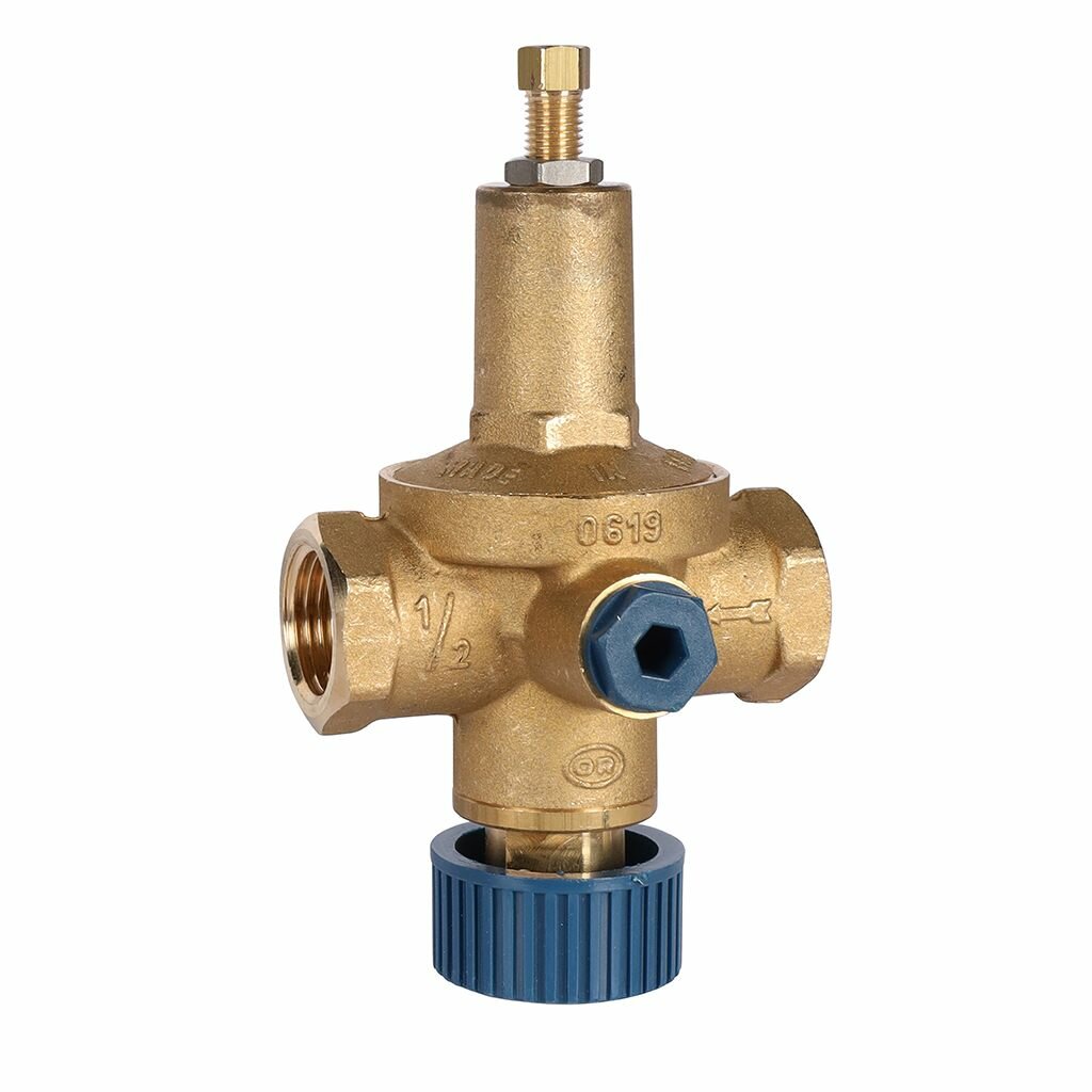 Клапан автоматической подпитки 1/2", ВН-ВН, PN 10, с выходом под манометр 0526.115, STOUT (Италия)