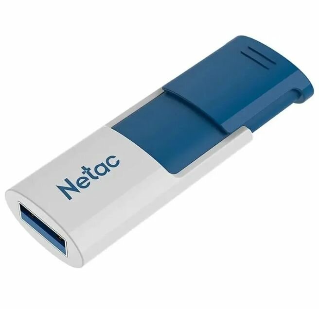 Память USB Flash 256 ГБ NETAC U182 (NT03U182N-256G-30BL) - USB 3.0, USB Type-A, вид закрывания - Выдвижной, пластик