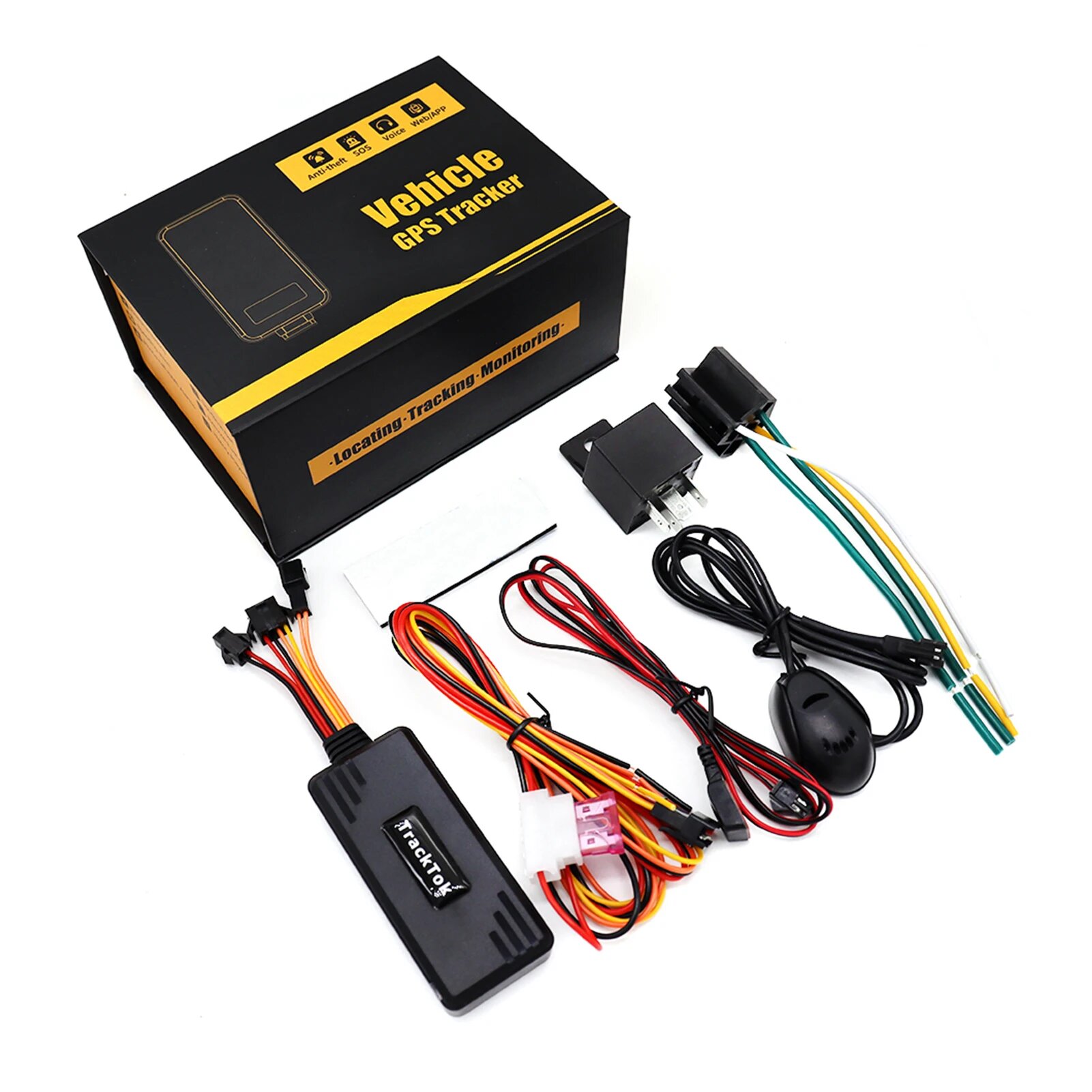 Автомобильный GPS-локатор, приложение для позиционирования, удаленный микрофон, SOS, помощь, автомобиль, мотоцикл, 4G, GPS-трекер в реальном времени, удаленное отключение/слухование на LIVE, as show