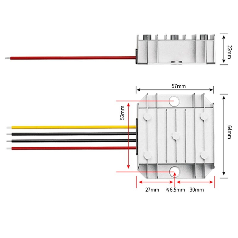 GYVRM Модуль питания постоянного тока от 12 В до 28 В, 42 В, 1A-3A, 12 В до 28 В, 42 В, автомобильный преобразователь мощности, усилительный модуль от 12 В до 24 В, IP68, водонепроницаемый, 3A, 12V(9-28V), 42V