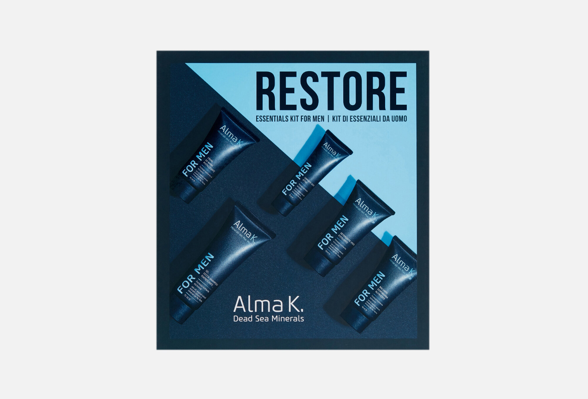Набор для ухода за кожей лица и тела ALMA K. Restore essentials kit for men