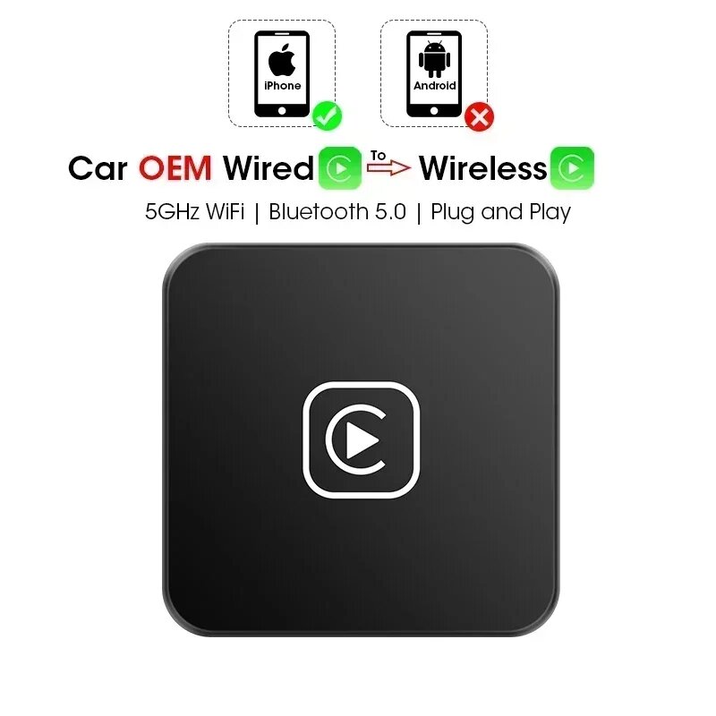 Беспроводной адаптер Carplay для OEM проводных автомагнитол