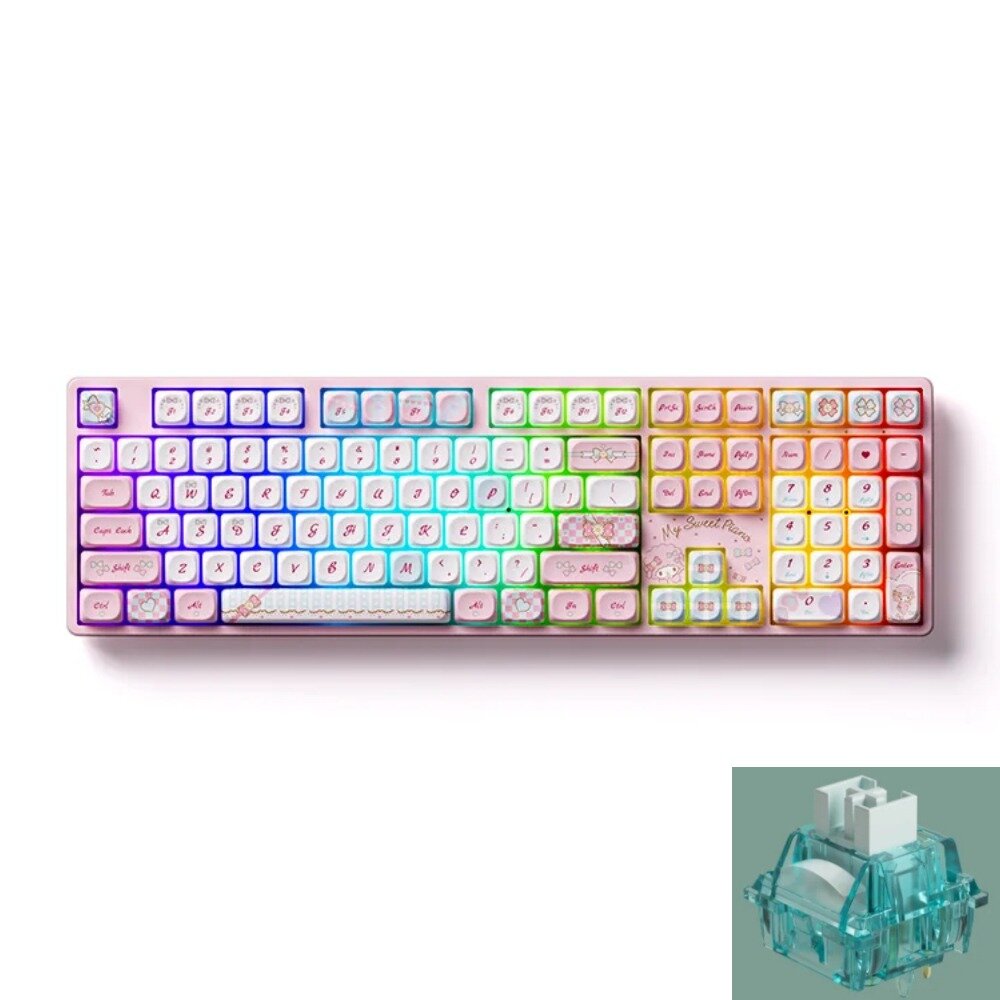 AKKO 5108B Sanrio Механическая Клавиатура Беспроводная Игровая Клавиатура Bluetooth С Тремя Режимами Работы