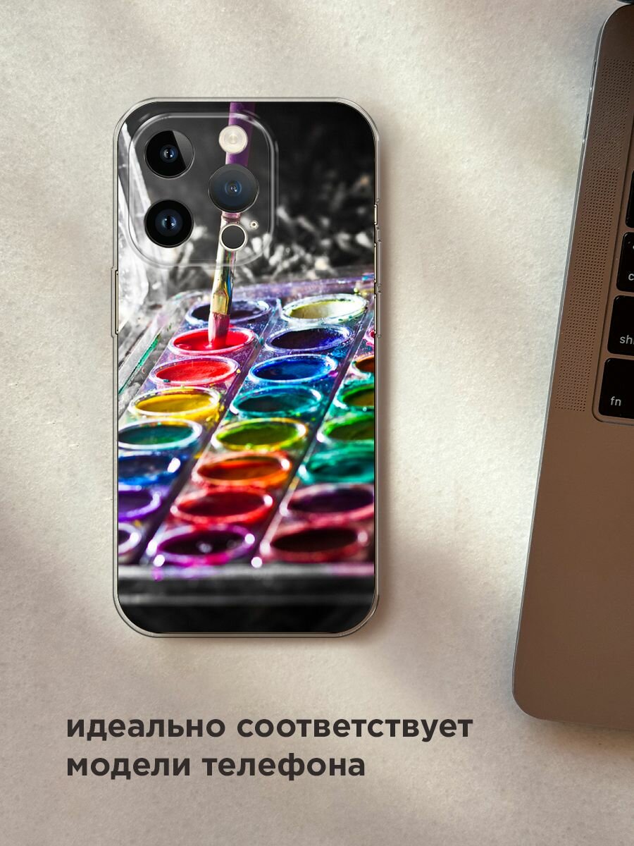 Чехол на Apple iPhone 14 Pro / Айфон 14 Про с принтом "Палитра красок" — фото 1