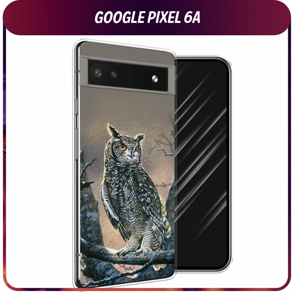 Чехол на Google Pixel 6A / Гугл Пиксель 6A с принтом "Сова арт 5"