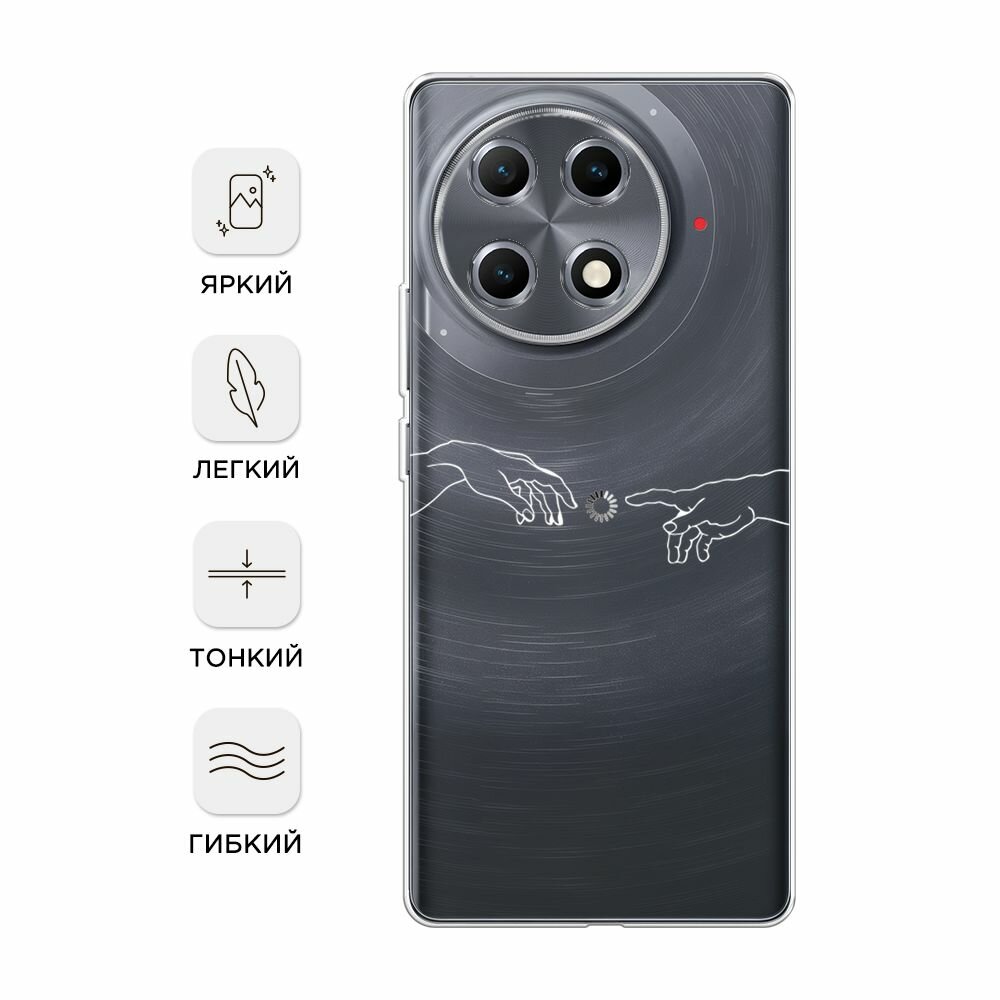 Чехол на Tecno Camon 30S / Текно Камон 30S с принтом "Загрузка творения", прозрачный — фото 1