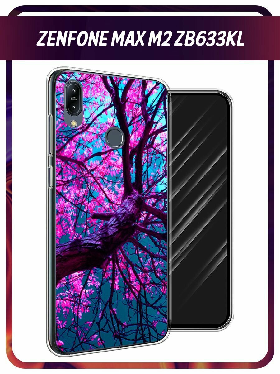 Чехол на Asus Zenfone Max M2 ZB633KL / Асус Зенфон Макс М2 ZB633KL с принтом Фиолетовое дерево